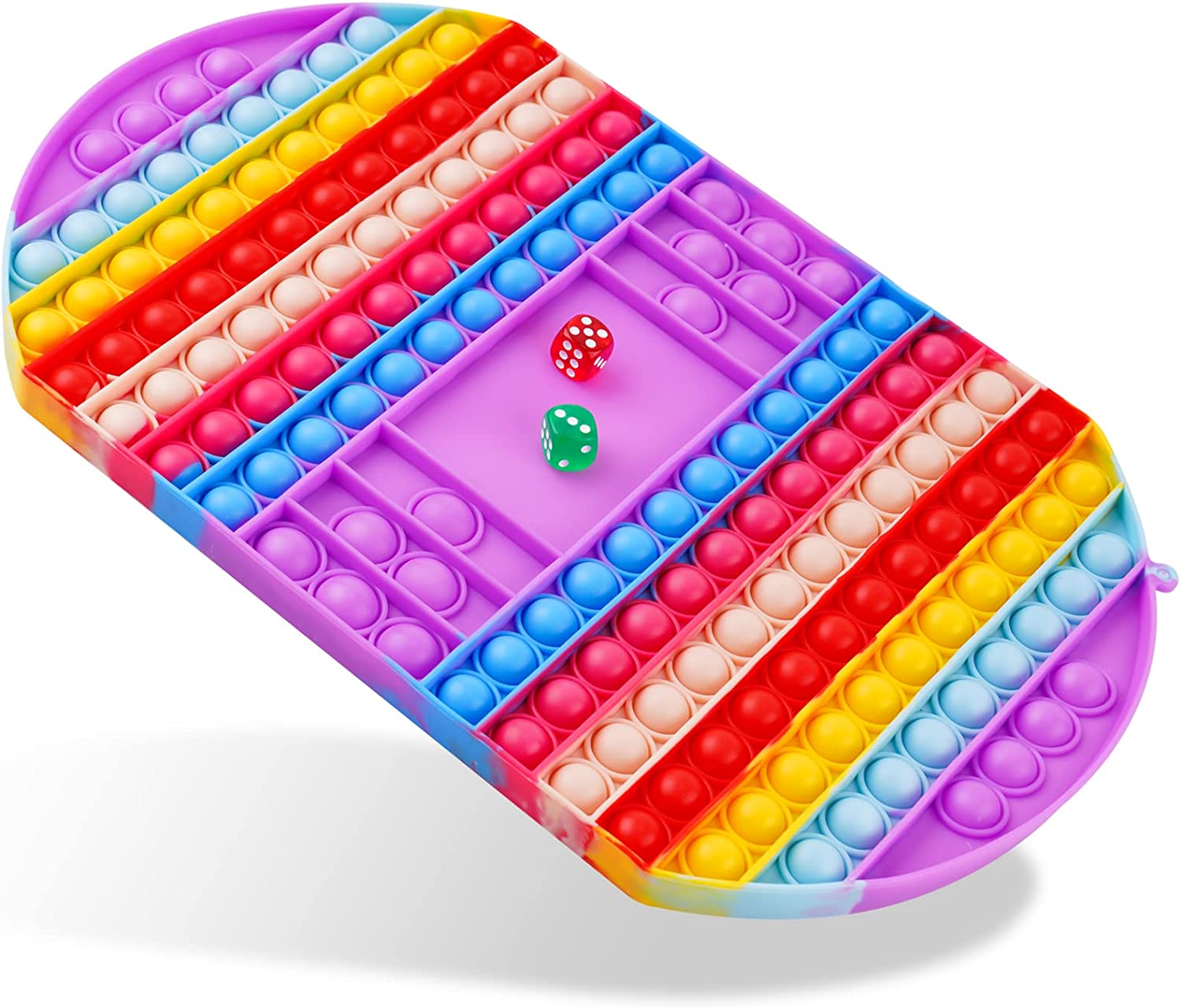 Giant Oval Pop Bubble Fidget Sensory Toy 2 Dices Extra Large Silicone ...