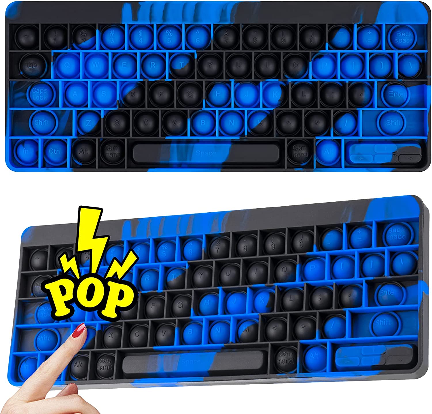 Silicone Keyboard Letters Bubble Push Pop Fidget Sensory Toy Big 10.6 ...